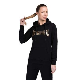 Lonsdale Damen Beauly Kapuzenpullover, Black/Gold, S EU