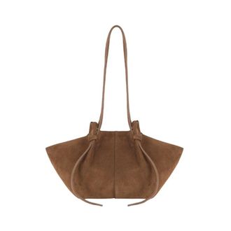 Yuzefi Luxuri&ouml;se Cognac Wildleder Tote Tasche - - Bags - Damen - Braun - ONE SIZE