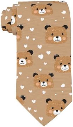 Generic Petit Ours Kawaii Cravatte Décontractée Cravates Classique Cravates Hommes Pour Bureau Affaires Adultes