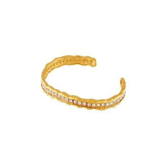 Dansk Copenhagen Femme, Accessoires, Jaune, Taille: ONE Size Joy Waterproof Chunky CZ Cuff Bracelet