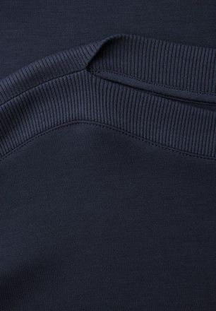 Street One Kurzarmshirt LTD QR u-boat shirt w.rib coll