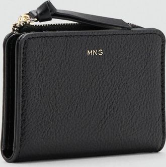 Mango Kleine Geldb&ouml;rse mit Lederoptik schwarz - Damen - Einheitsgr&ouml;&szlig;e - MANGO