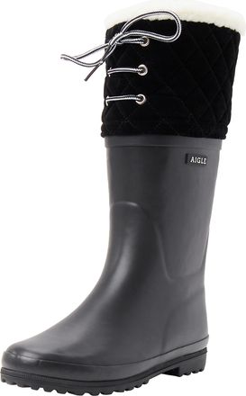 Aigle Mädchen Polka Giboulée Gummistiefel, Schwarz New Black, 35 EU
