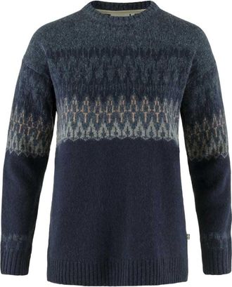 Fjällräven Damen Övik Path Knit Sweatshirt, Dark Navy/Navy, XXS