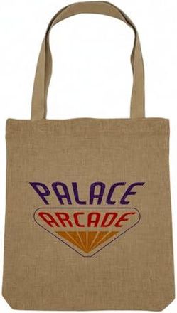 Fabulous Sac Shopping Tote Bag Aspect Lin - Palace Arcade Geek Jeux Video Serie Film 80s - Sac de Courses Toile Epaisse 360g Beige Naturel Cabas Port&eacute; Epaule S