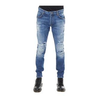 John Richmond Slim Fit Jeans mit Rissen - - Jeans - Herren - Blau - W31