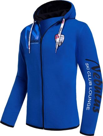 Nebulus Herren Sweatjacke CLUBLOUNGE, Jacke, praktische Kapuzenjacke, Kobalt - XL