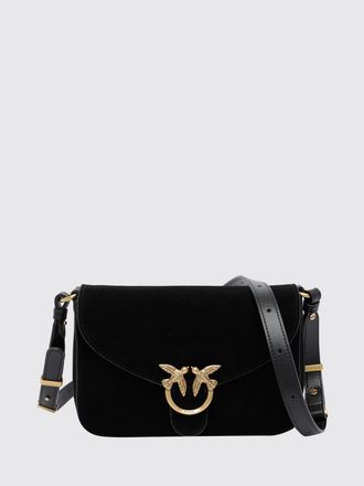 Pinko Mini-Umh&auml;ngetasche Love Bag aus Veloursleder mit Love-Birds-Schnalle