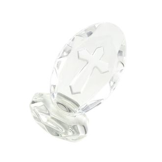 Pretyzoom Kreuz Kristall b&uuml;ro Dekoration Office Decoration geldgeschenke f&uuml;r Hochzeit dekorative Wohnaccessoires Kruzifix Wand bastelset Desktop-Glaswaren Wei&szlig;e