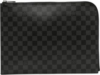 Louis Vuitton Clutches - Damier Graphite Pochette Jour GM - Gr. unisize - in Schwarz - für Damen