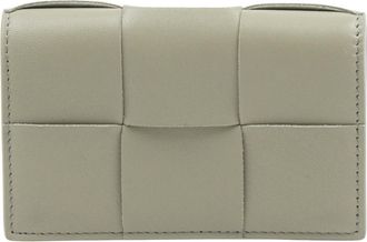 Bottega Veneta Femme, Accessoires, Vert, Taille: ONE Size Porte-cartes de visite Cassette