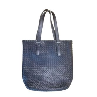 Bottega Veneta Blue Intrecciato Leather Shoulder Bag