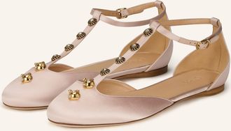 Chlo&eacute; Mary-Jane-Ballerinas Celeste Mit Nieten Und Schmucksteinen rosa