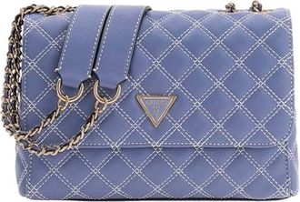 Guess sac &agrave; &eacute;paule bandouli&egrave;re Giully II 2 Compartment Convertible Flap Grey Blue bleu gris