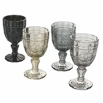 Villa D'Este Home Tivoli 5911613 Syrah Set aus 4 Stone Glas 265 ml, grau