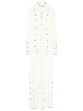 Coperni robe longue Snaps - Blanc