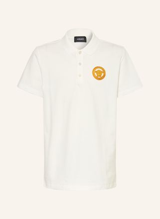 Versace Piqu&eacute;-Poloshirt weiss