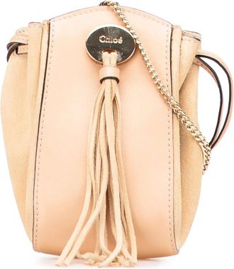 Chloé Hobo Bags - Mini Leather and Suede Sac Fringe Crossbody - Gr. unisize - in Braun - für Damen