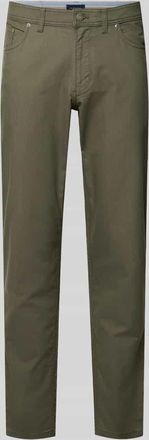 Christian Berg Straight Fit Hose mit Strukturmuster