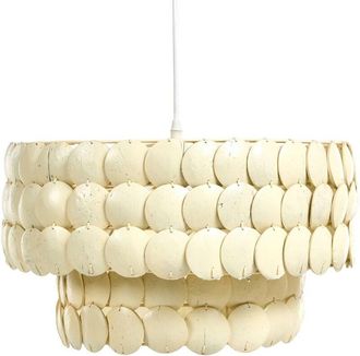 Beliani Beliani - Lustre Boho Suspendu en Coquilles de Noix de Coco Beige Clair Kotmale