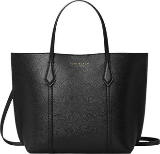 Tory Burch Kompakte Schwarze Leder-Einkaufstasche - - Bags - Damen - Schwarzk - ONE SIZE