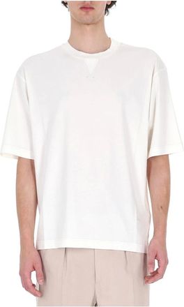 Herno Homme, Tops, Blanc, Taille: S T-shirt en coton point de Rome