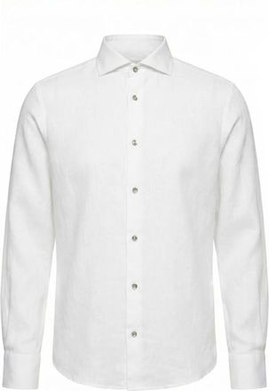 PESERICO Homme, Chemises, Blanc, Taille: 2XL Chemise Classique en Lin