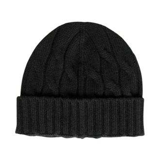 Gran Sasso Zopfstrick-M&uuml;tze aus Kaschmir - - Accessories - Herren - Schwarzk - ONE SIZE