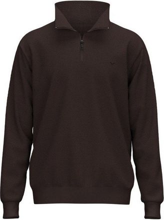 Trigema Sweatshirt TRIGEMA Troyer in Waffeloptik