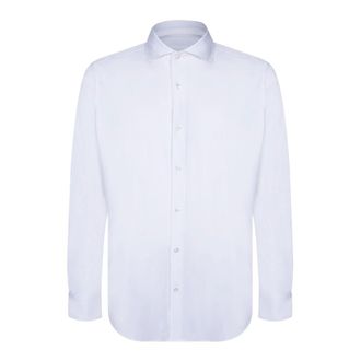 Dell'Oglio Homme, Chemises, Blanc, Taille: L Chemise Coupe Slim Col Fran&ccedil;ais