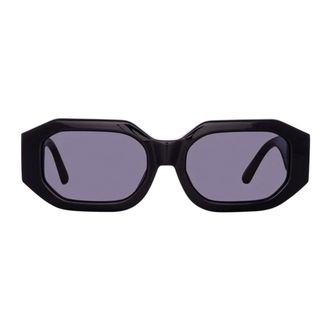 The Attico Blake Black Silver Hexagonal Sonnenbrille - - Accessories - Damen - Schwarzk - ONE SIZE