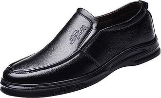 Generic Chaussures Oxfords pour Hommes Classique, Derby Mens Shoes, en Cuir de Couleur Unie Respirantes et Confortables (Black 44)