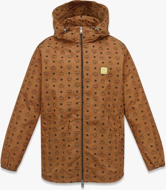 MCM Kapuzen-Windjacke aus recyceltem Nylon mit Monogramm-Print