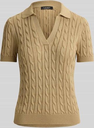 Lauren Ralph Lauren Regular Fit Poloshirt aus gewebtem Baumwoll-Mix