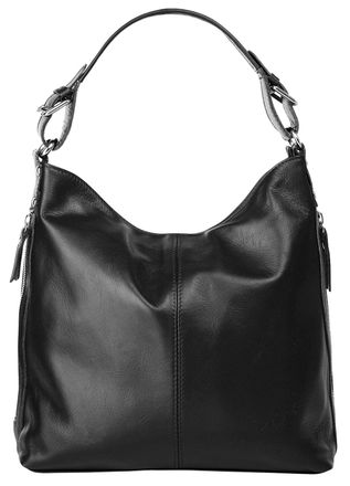 Samantha Look Handtasche Echt Leder Damen | Made in Italy, elegante Schultertasche, Umh&auml;ngetasche aus Leder | 017580