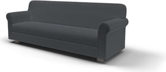 Italian Bed Linen Elastische Couchüberzüge IRIS, Dunkelgrau, 3 Plätze