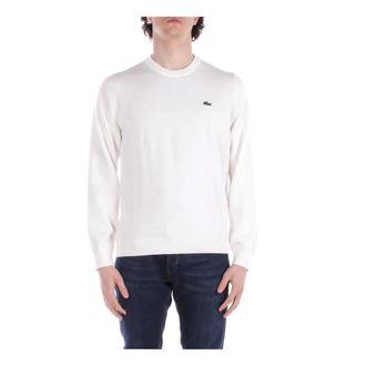 Lacoste Logo Front Sweaters - - Knitwear - Herren - Wei&szlig; - 2XL