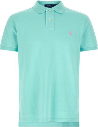 Polo Ralph Lauren Homme, Tops, Bleu, Taille: M Polo de coupe ajust&eacute;e personnalis&eacute;e