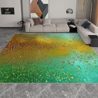 Generic Couleur Tapis Salon 120 x 170 cm, D&eacute;grad&eacute; Texture Cristalline Motif Tapis Chambre Lavable Minimalist avec Support Antid&eacute;rapant et Bordure Durable, Car