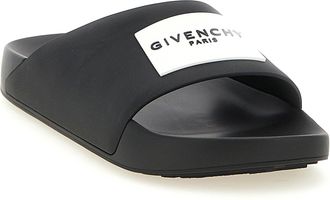 Givenchy Label Logo Mules - Black