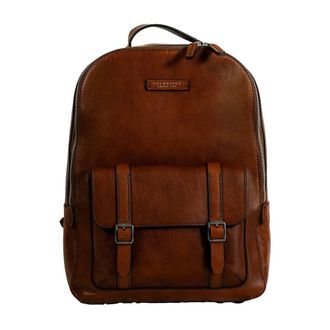 The Bridge Brauner Leder-Rucksack mit Klappe und Hakenverschluss - - Bags - Damen - Braun - ONE SIZE