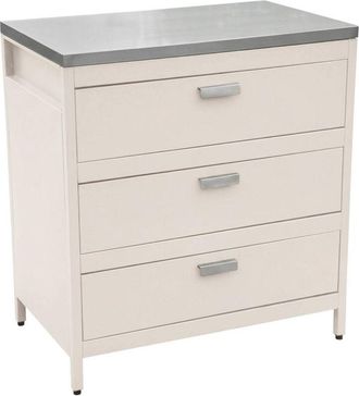 Sweeek Outdoor-K&uuml;che aus Stahl mit 3 Schubladen L 80 cm