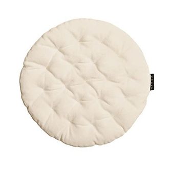 Linum Pepper Elégante Galette de Chaise Rond Ø 37cm, 100% Coton, Lavable en Machine, Creme