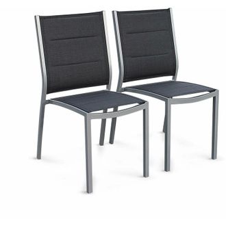 Sweeek 2er Set St&uuml;hle Grau / Dunkelgrau