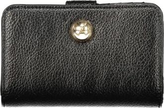 Twinset Portefeuille Bifold en Cuir avec D&eacute;tail Orb - Femme - Accessoires - Noir - Taille: ONE Size