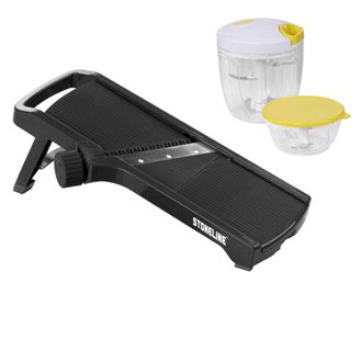 STONELINE K&uuml;chenhelfer-Set: Gem&uuml;seschneider & Multizerkleinerer - Vielseitiger K&uuml;chenhelfer f&uuml;r Obst, Gem&uuml;se, K&auml;se & mehr, einfache Bedienung, platzsparend, Ede