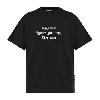 Palm Angels Bedrucktes T-Shirt - - Tops - Herren - Schwarzk - S