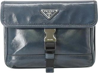 Prada Sac bandouli&egrave;re vintage doccasion - Homme - Pre-owned - Bleu - Taille: ONE Size