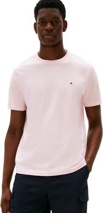 Tommy Hilfiger Herren T-Shirt Kurzarm Seasonal Solid Tee mit Rundhalsausschnitt, Rosa (Pink Lily), S