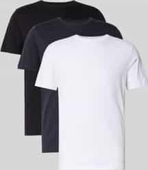 Selected Regular Fit T-Shirt Set aus reiner Baumwolle im 3er-Pack